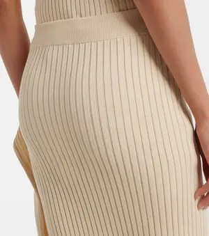 Stella McCartney Ribbed-knit Cotton Midi Skirt