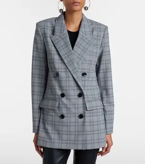 Isabel Marant Étoile Jevima Prince Of Wales Check Wool-blend Blazer