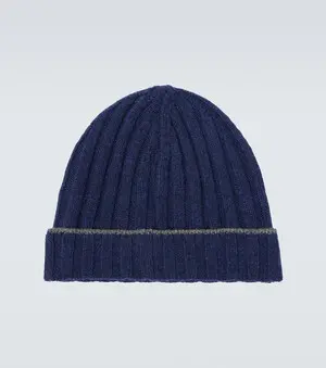 Brunello Cucinelli Ribbed Beanie - Blue