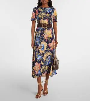 Etro Floral Midi Dress