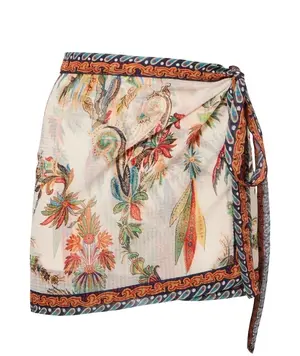 Etro Paisley Wrap Mini Skirt - Multicoloured