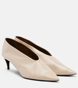 Khaite Miriam Leather Pumps - Beige