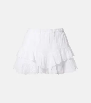 MARANT ETOILE Jocadia Broderie Anglaise Cotton Shorts - White