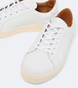 George Cleverley Jack Ii Nubuck Leather Sneakers - White