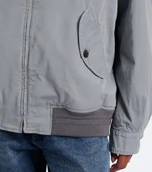 Miu Miu Cotton Twill Blouson Jacket - Grey