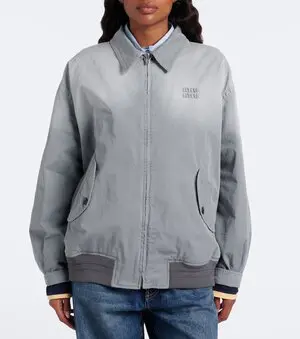Miu Miu Cotton Twill Blouson Jacket - Grey
