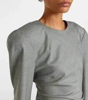 Magda Butrym Wool Midi Dress With Tie Detail