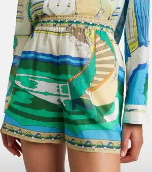 Tory Burch Printed Cotton Shorts - Multicoloured