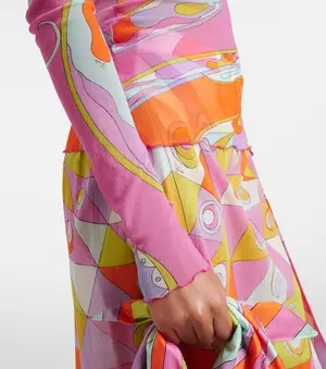 Emilio Pucci Orchidee Sheer Tulle Top