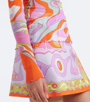 Emilio Pucci Orchidee Sheer Tulle Top - Multicoloured