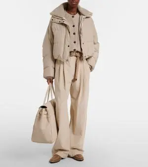 Brunello Cucinelli Shearling-trimmed Down Jacket