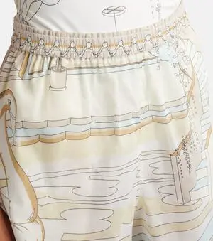 Tory Burch Printed Cotton Shorts