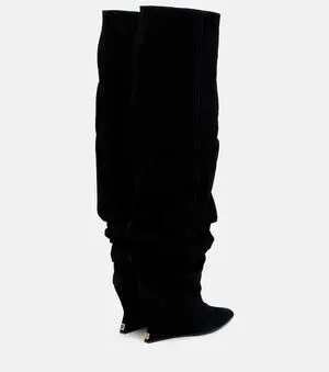 Balmain Suede Over-the-knee Boots