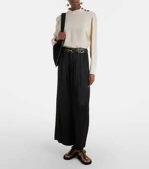 Isabel Marant Étoile Nolia Satin Wide-leg Pants