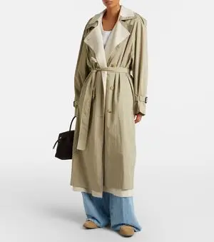 Le Monde Beryl Shearling-lined Suede Ballet Flats - Beige