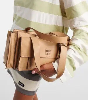 Miu Miu Utilitarian Leather Shoulder Bag