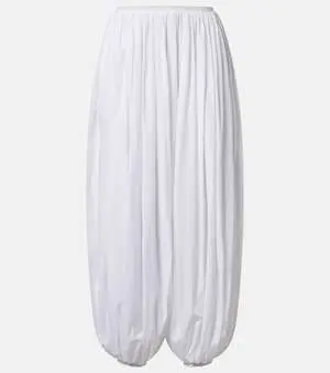 Alaïa Striped Cotton Poplin Balloon Pants