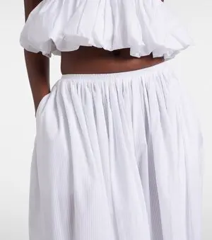 Alaïa Striped Cotton Poplin Balloon Pants