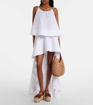 Stella McCartney Logo Raffia Shoulder Bag