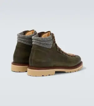 Brunello Cucinelli Leather Lace-up Boots - Green