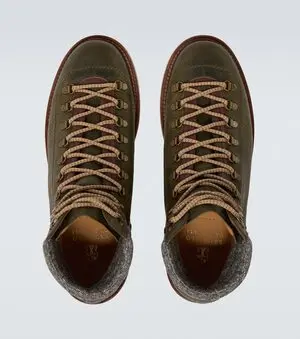 Brunello Cucinelli Leather Lace-up Boots - Green