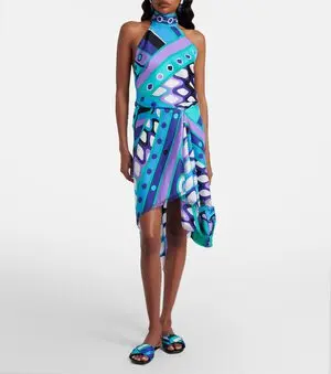 Emilio Pucci Silk Twill Halterneck Top