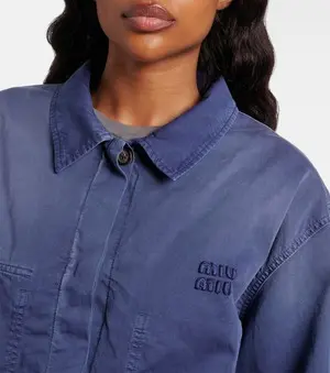 Miu Miu Cotton Twill Blouson Jacket