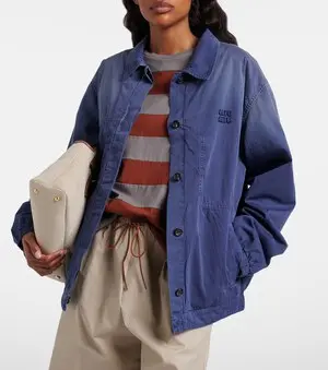 Miu Miu Cotton Twill Blouson Jacket