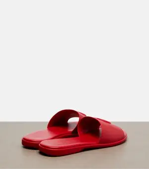 Gucci Double G Leather Slides