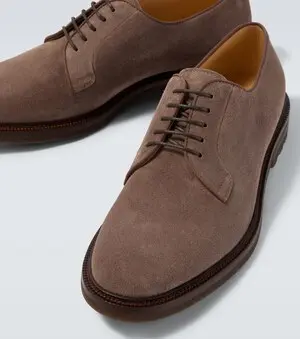 Brunello Cucinelli Suede Derby Shoes - Grey