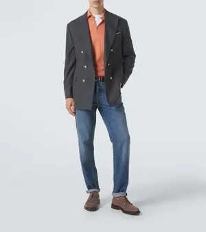 Brunello Cucinelli Suede Derby Shoes - Grey