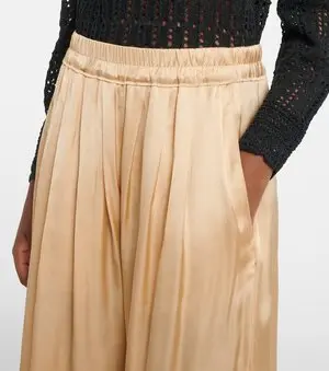 Isabel Marant Étoile Nolia Satin Wide-leg Pants - Gold