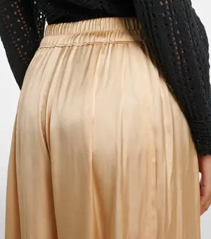 Isabel Marant Étoile Nolia Satin Wide-leg Pants - Gold