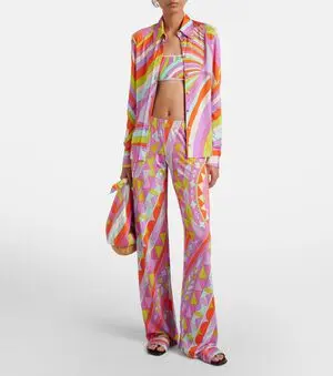 Emilio Pucci Iride Satin Jersey Shirt
