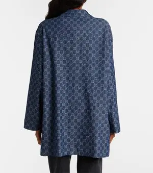 Gucci Gg Jacquard Denim Shirt