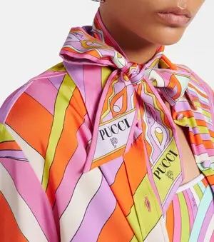 Emilio Pucci Printed Silk Twill Scarf