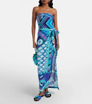 Emilio Pucci Vivara Cotton Beach Cover-up - Blue