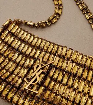 Saint Laurent Evening Embellished Shoulder Bag