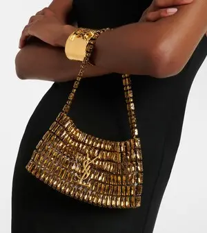 Saint Laurent Evening Embellished Shoulder Bag