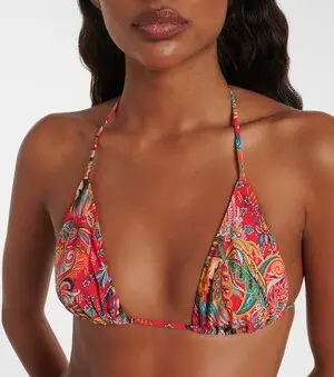 Etro Paisley Print Triangle Bikini Set - Multicoloured