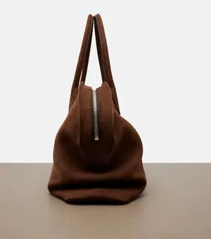 THE ROW Agnes Leather Tote Bag - Brown