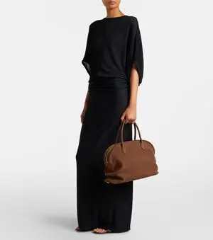 THE ROW Agnes Leather Tote Bag - Brown