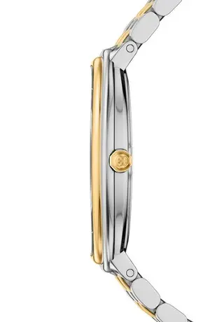 Tory Burch The Oval Elongated Bracelet Watch - Two Tone