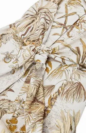 REISS Tate Safari Print Midi Dress