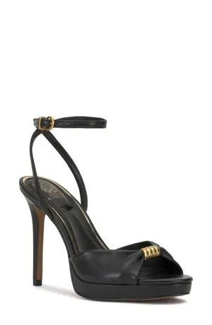 Vince Camuto Neala Ankle Strap Stiletto Sandal - Black