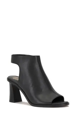 Vince Camuto Peep Toe Block Heel Sandal - Black