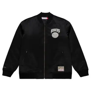 Mitchell & Ness New York Knicks Chrome Satin Bomber Jacket