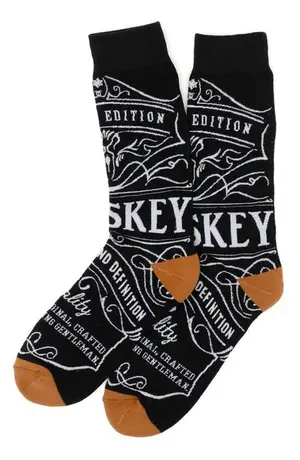CUFFLINKS, INC. Whiskey Culture Cotton Blend Socks