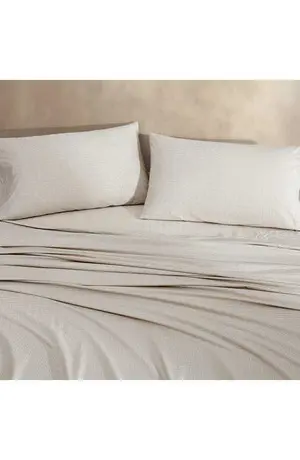 Calvin Klein Broken Grid 200 Thread Count Cotton Percale Sheet Set