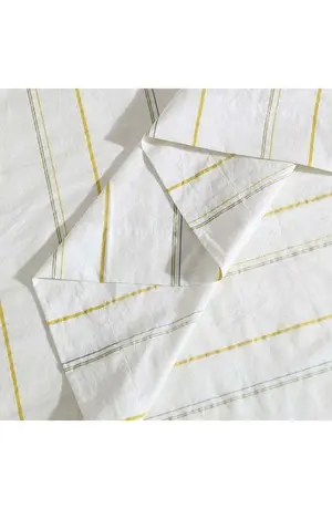Calvin Klein Pinstripes 200 Thread Count Cotton Percale Sheet Set